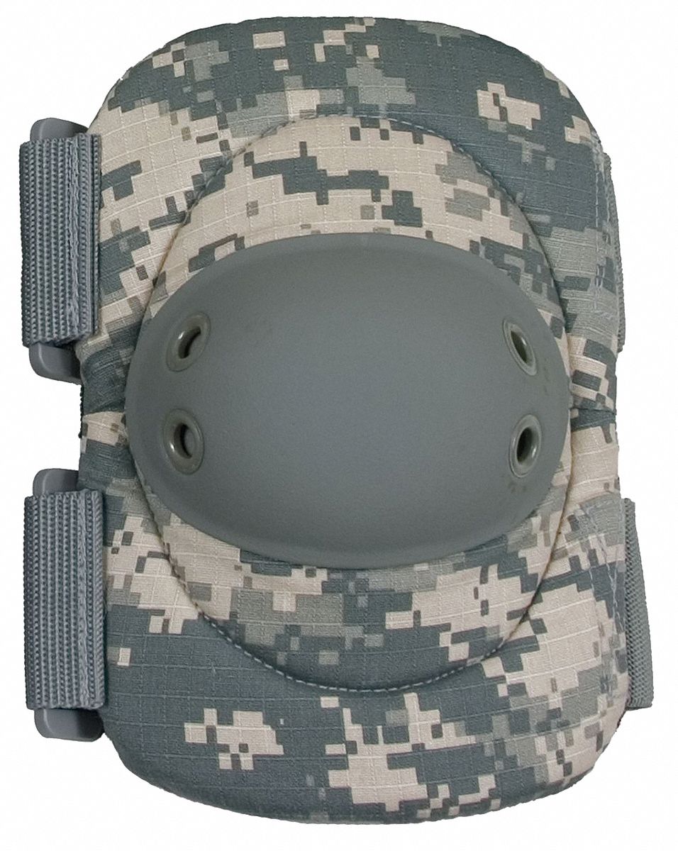 Hard Shell 2-Strap Elbow Pads, ACU Camo, Universal - Grainger