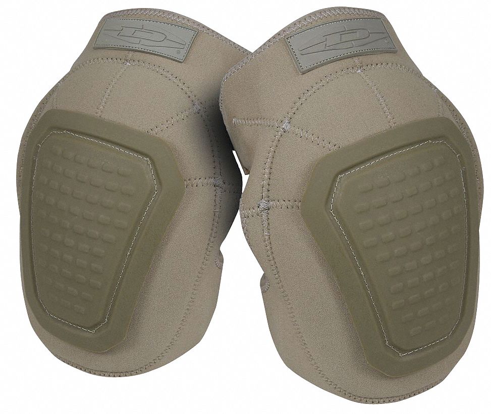 Non-Skid 2-Strap Knee Pads, Tan, Universal - Grainger