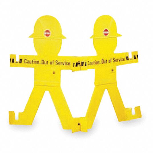 Barricade System,41 In H,Yellow,PK2 - Grainger