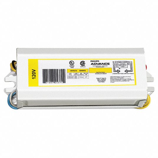 ADVANCE Fluorescent Ballast: T9, 120V AC, 1 Bulbs Supported, 40 W Max ...