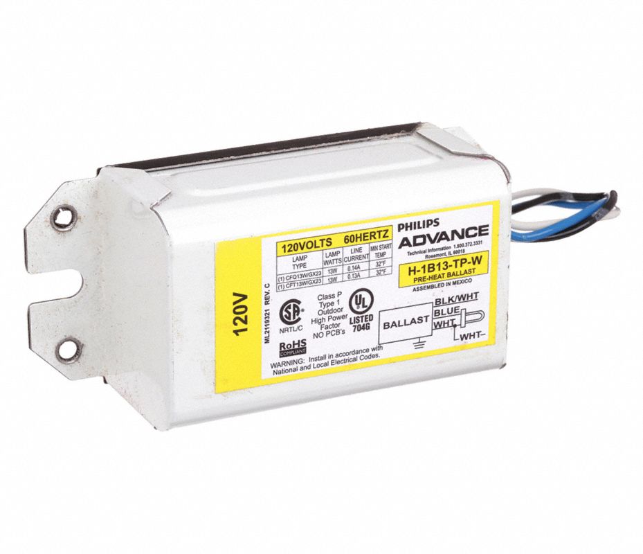 ADVANCE Balastro CFL Fluorescente Compacto, Voltaje del Balastro de 120 ...