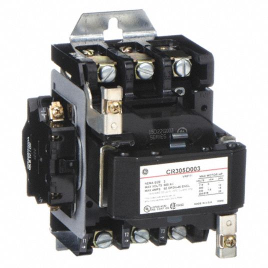 GE, Non-Reversing, 3 Poles, NEMA Magnetic Contactor - 6VDH1|CR305D003 ...