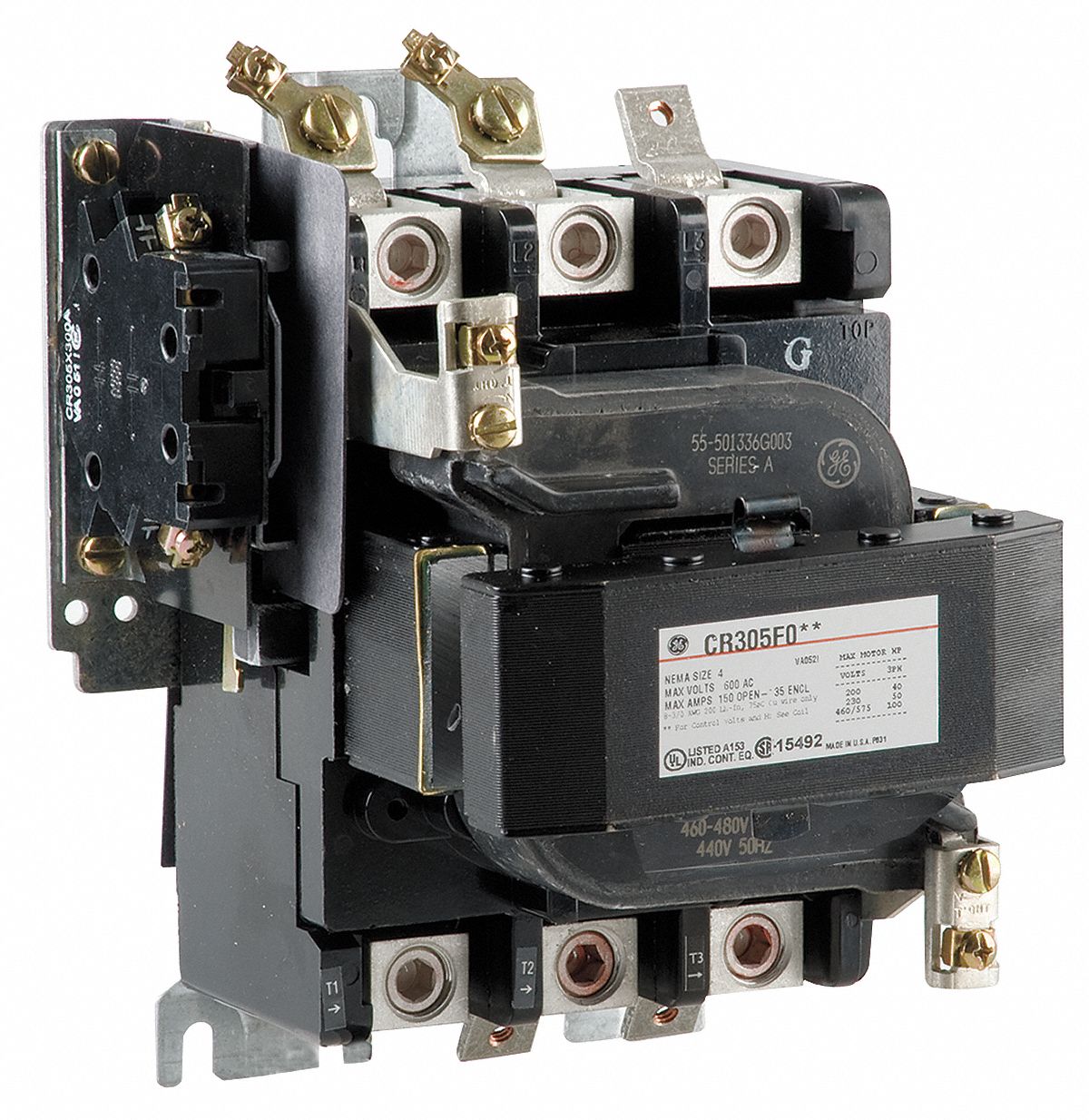 GE, Non-Reversing, 3 Poles, NEMA Magnetic Contactor - 6VDK6|CR305F004 ...