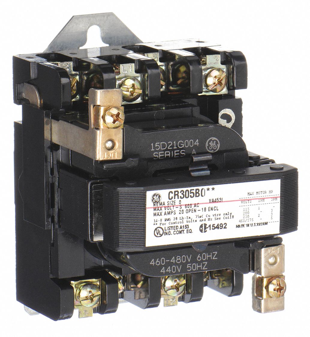 GE, Non-Reversing, 3 Poles, NEMA Magnetic Contactor - 6VDK2|CR305B004 ...
