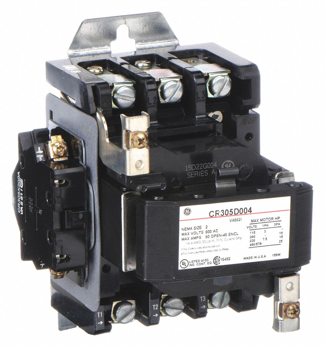 GE, Non-Reversing, 3 Poles, NEMA Magnetic Contactor - 6VDK4|CR305D004 ...