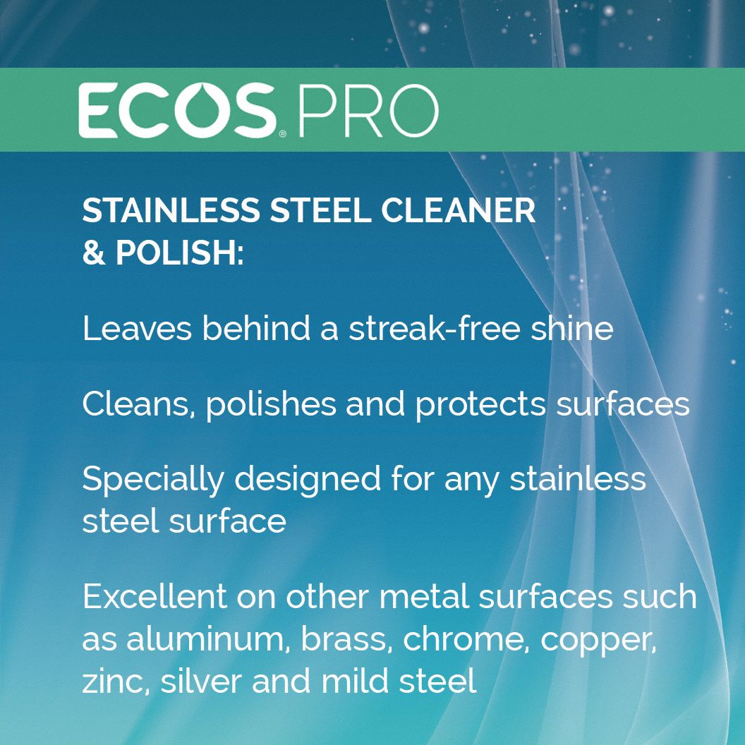 ECOS PRO Metal Cleaner and Polish: Jug, 1 gal Container Size, Ready to ...