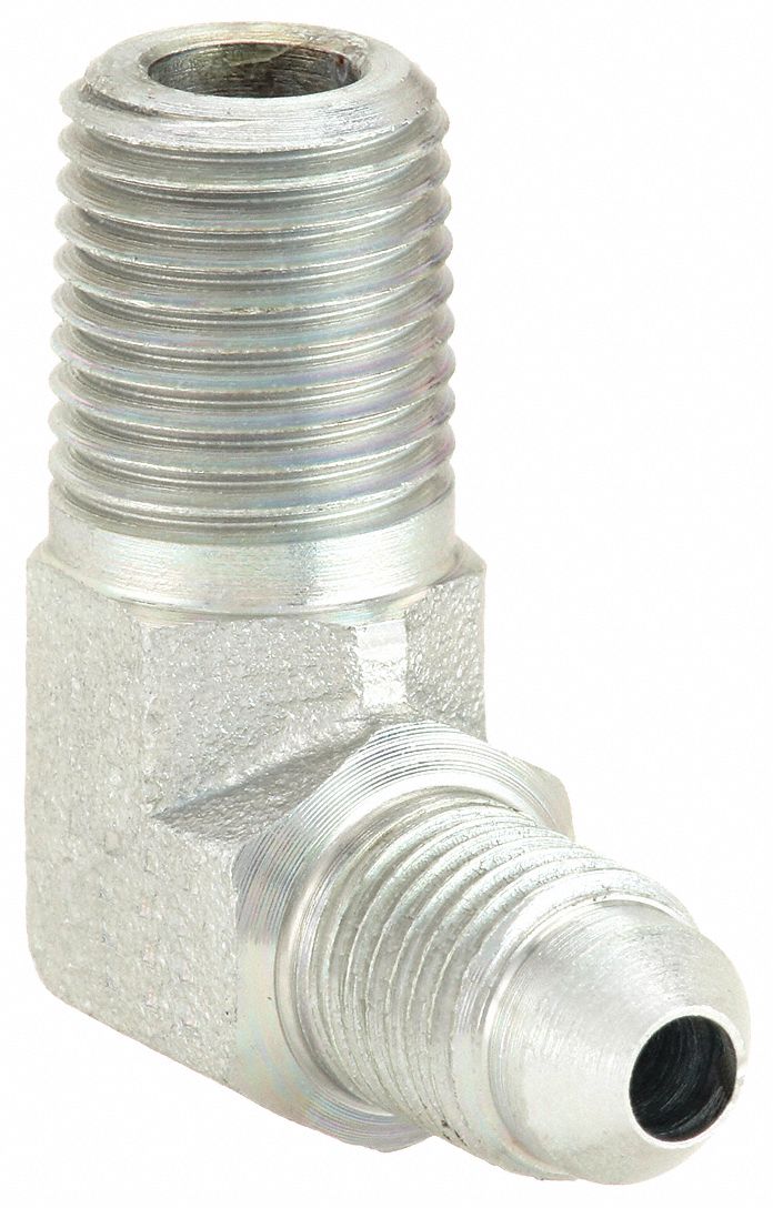 AEROQUIP Adaptador de Manguera Hidráulica, Codo de 90°, Macho NPT a Macho JIC, Codo 90° - 6W442 ...