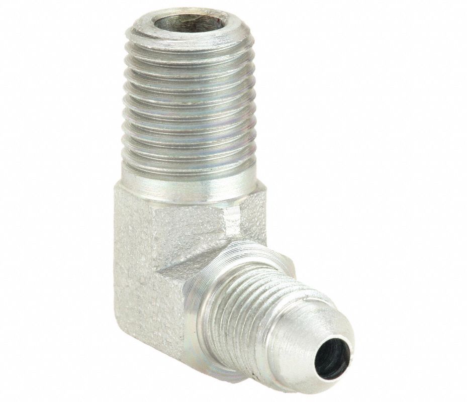AEROQUIP Adaptador de Manguera Hidráulica, Codo de 90°, Macho NPT a Macho JIC, Codo 90° - 6W442 ...