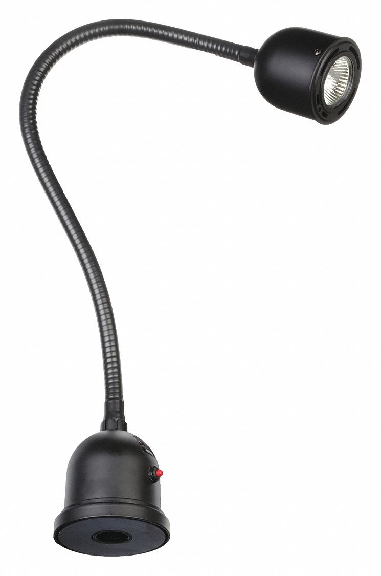 Gooseneck Task Light, Halogen, 25 in Arm Length, 690 Lumens, Lamp ...