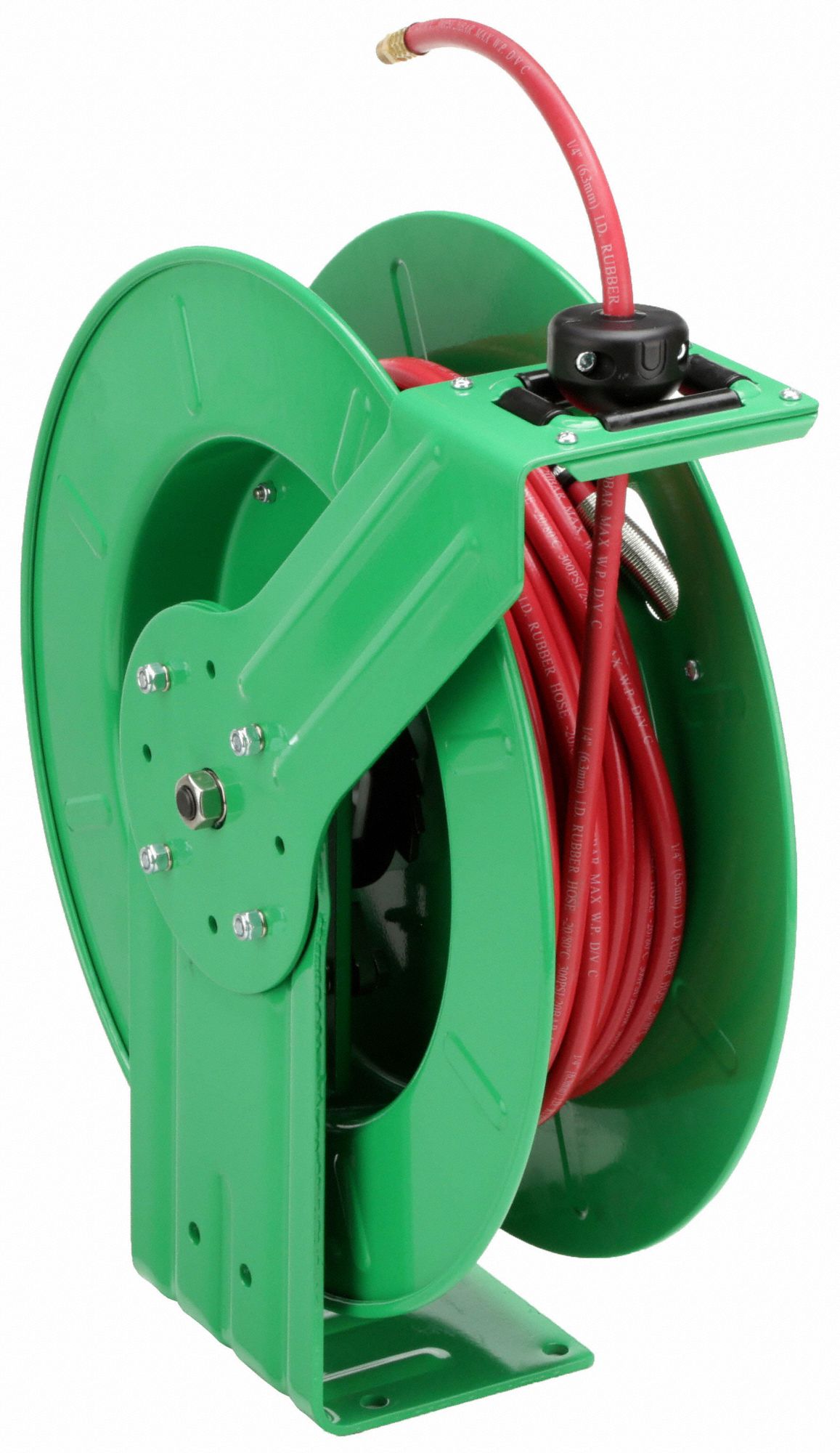 SPEEDAIRE Spring Return Hose Reel: 50 ft (1/4 in I.D.), 1/4 in MNPT ...