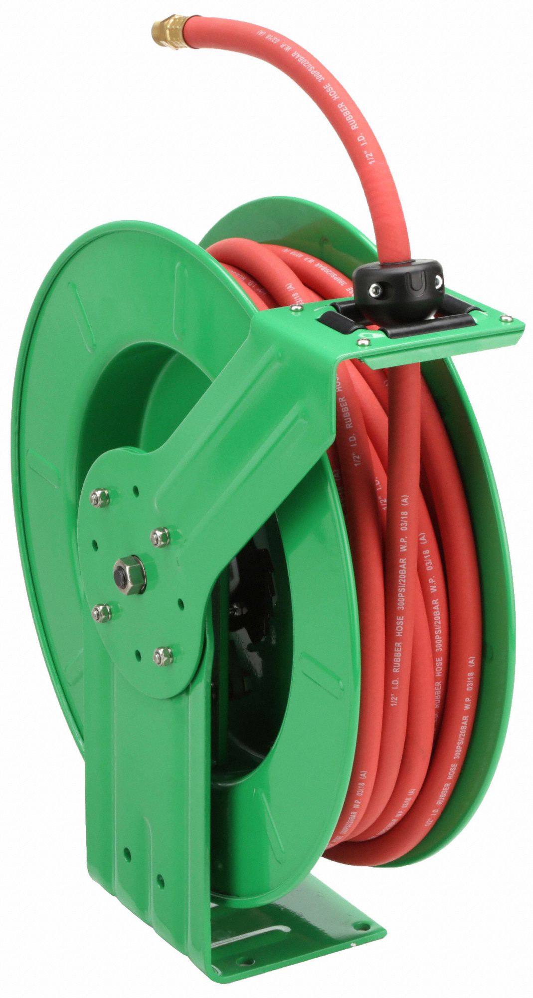 SPEEDAIRE Spring Return Hose Reel: 50 ft (1/2 in I.D.), 3/8 in MNPT x 1 ...