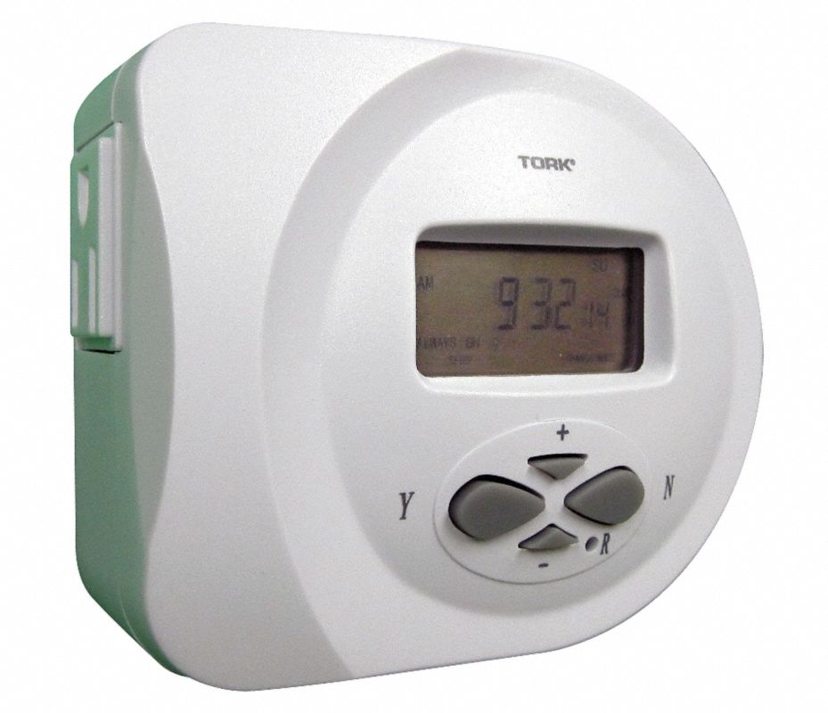 TORK Temporizador,L 3-1/4pulg,Blanco,120V - Temporizadores de ...