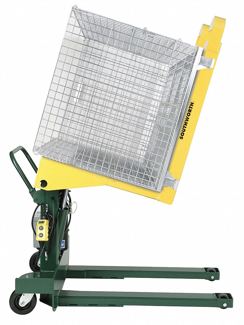 SOUTHWORTH, 4,000 lb Load Capacity, Raised, Powered-Lift/Manual-Push ...