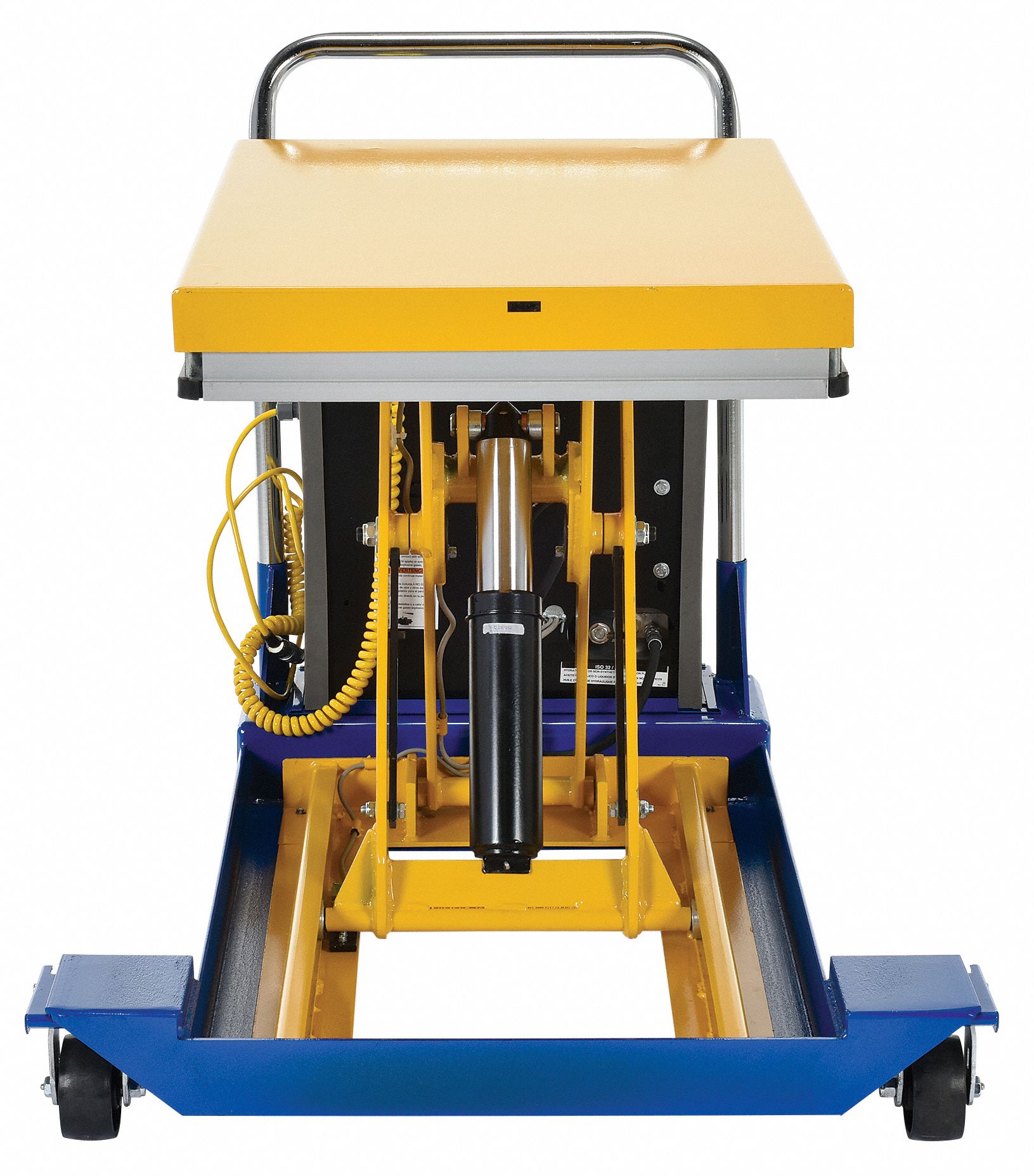 VESTIL Powered-Lift/Manual-Push Mobile Scissor-Lift Table: 1,500 lb ...