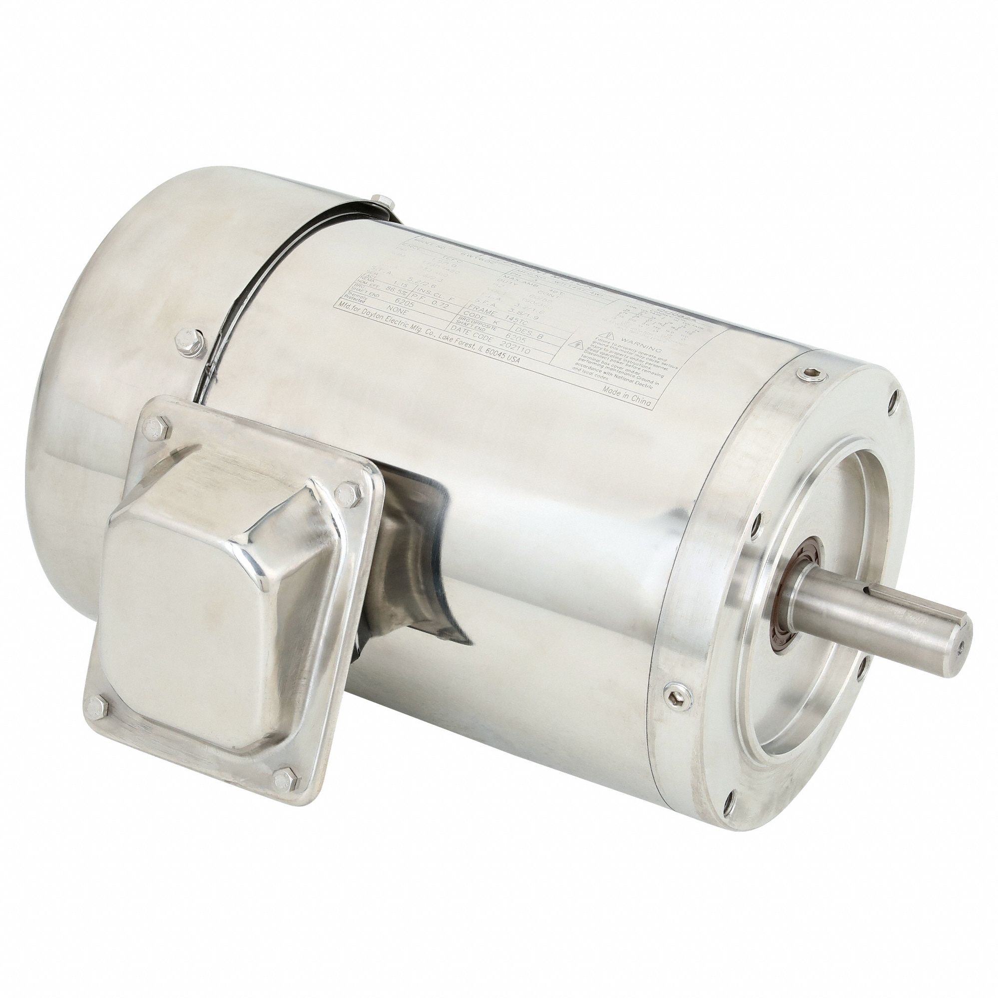 DAYTON, Three-Phase, 1 1/2 hp Horsepower, Washdown Motor - 6WY60|6WY60 ...