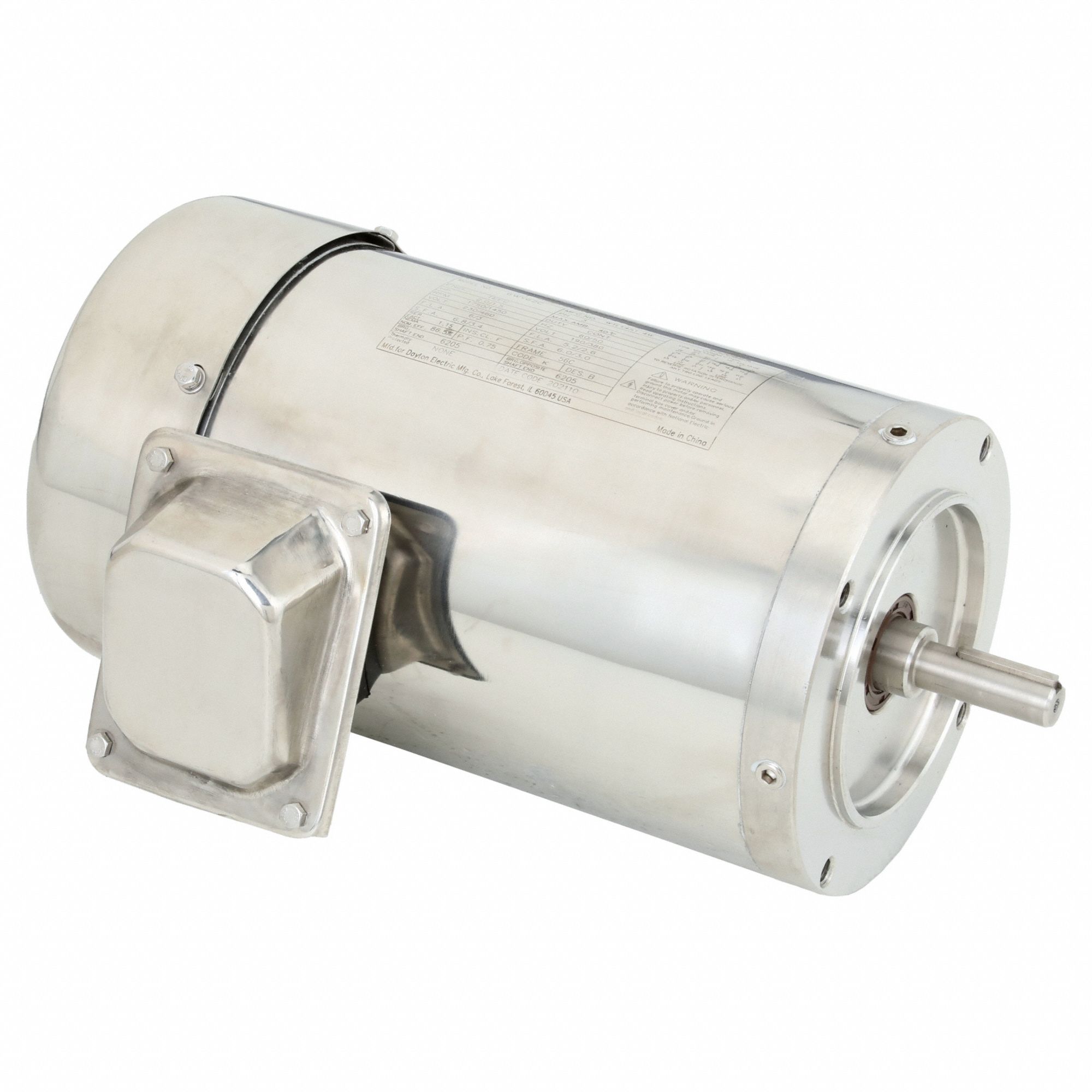 DAYTON, Three-Phase, 2 hp Horsepower, Washdown Motor - 6WY62|6WY62 ...