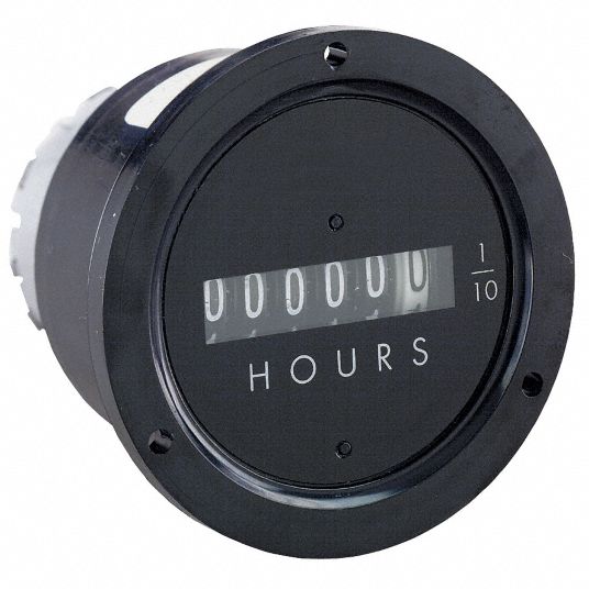 Hour Meter, Electromechanical, Hours Display Units, Number of Digits 6 ...
