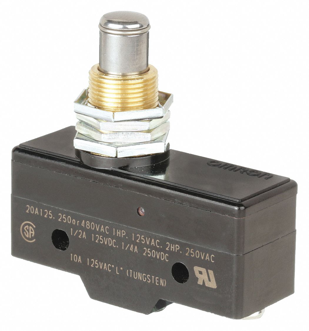 OMRON, Plunger Actuator, 1NO/1NC, Snap Action Switch - 6X288|A-20GQ-B7-K - Grainger