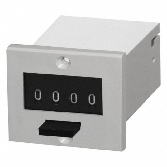 DAYTON Electromechanical Counter, Number of Digits 4, Panel Mounting, 1 ...