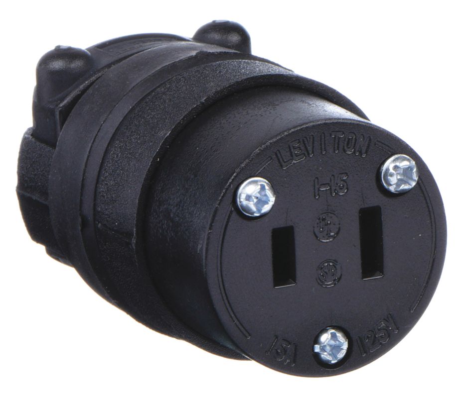 LEVITON Conector Comercial 125VCA Negro - 6X784 | 115CR - Grainger México