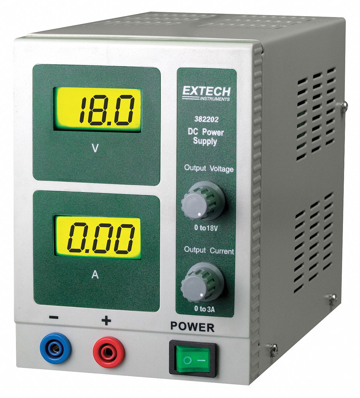 EXTECH, Digital DC, 4.25 in H x 9.4 in W x 6 in D, DC Power Supply ...