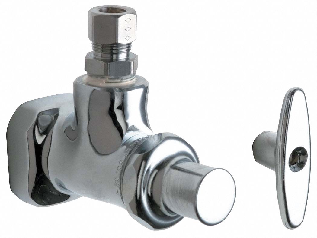 CHICAGO FAUCETS MULTI-TURN STOP,ANGLE,1/2 INX3/8 IN - Water Supply ...