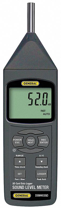 GENERAL, 30 dB to 130 dB, Sound Level Meters, Sound Level Meter - 6XAK3 ...