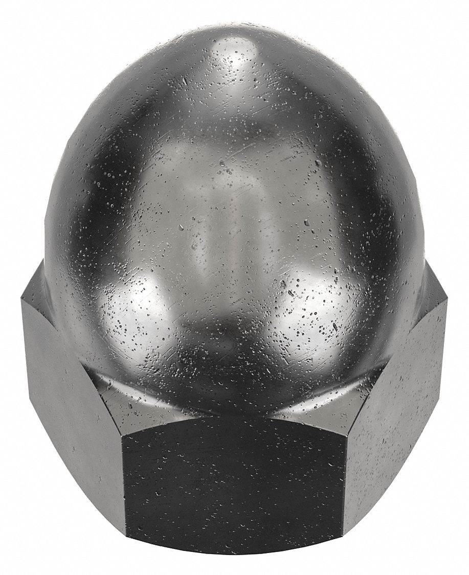High Crown, 1/2"-13 Thread, Cap Nut - 6XEH1|CPB114 - Grainger