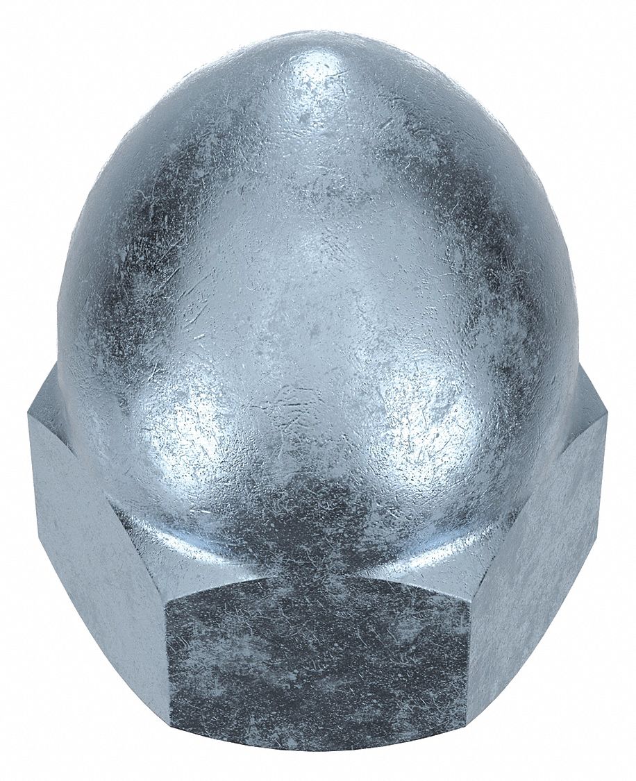 High Crown, 1/4"-28 Thread, Cap Nut - 6XEK0|CPB133 - Grainger