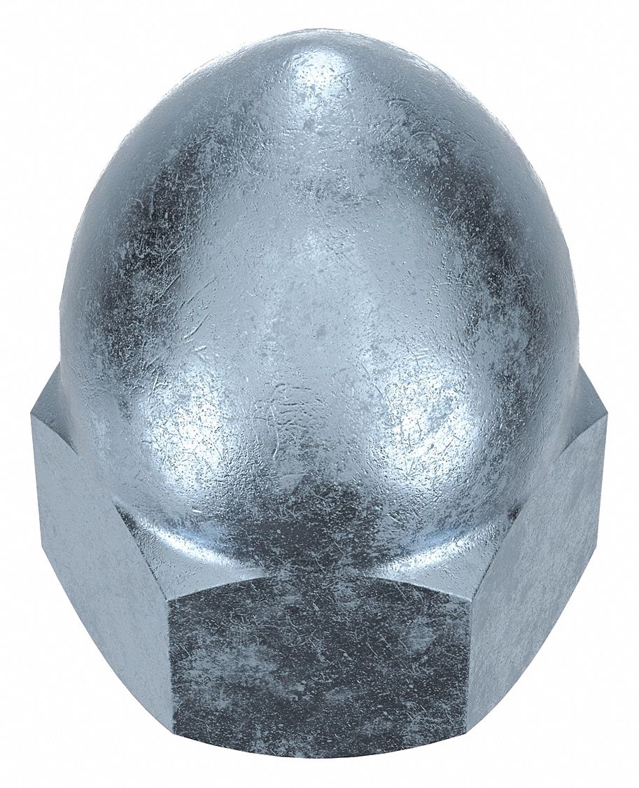 High Crown, 3/8"-16 Thread, Cap Nut - 6XEK3|CPB136 - Grainger