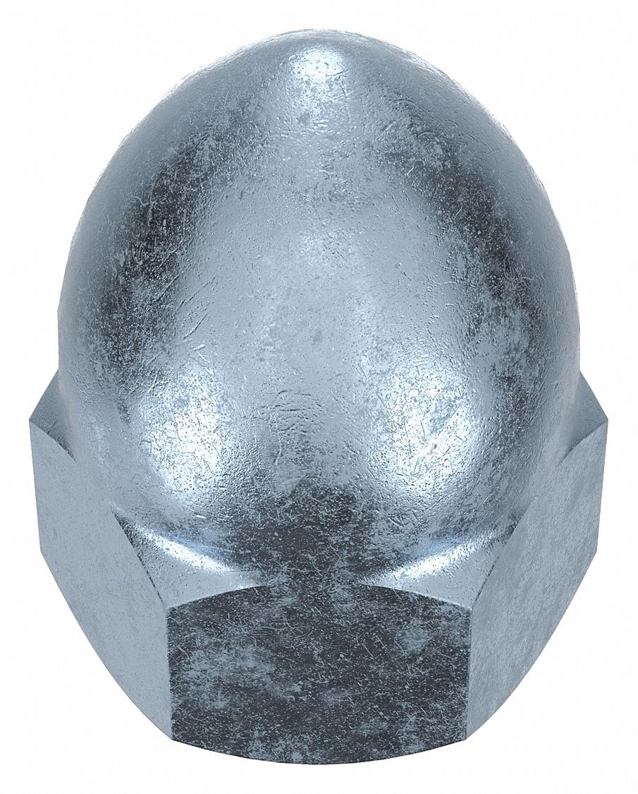 High Crown, 7/16"-20 Thread, Cap Nut - 6XEK6|CPB139 - Grainger