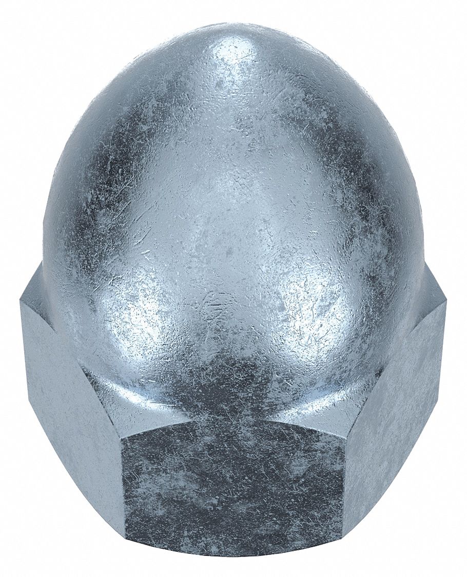 High Crown, 1/2"-13 Thread, Cap Nut - 6XEK7|CPB140 - Grainger