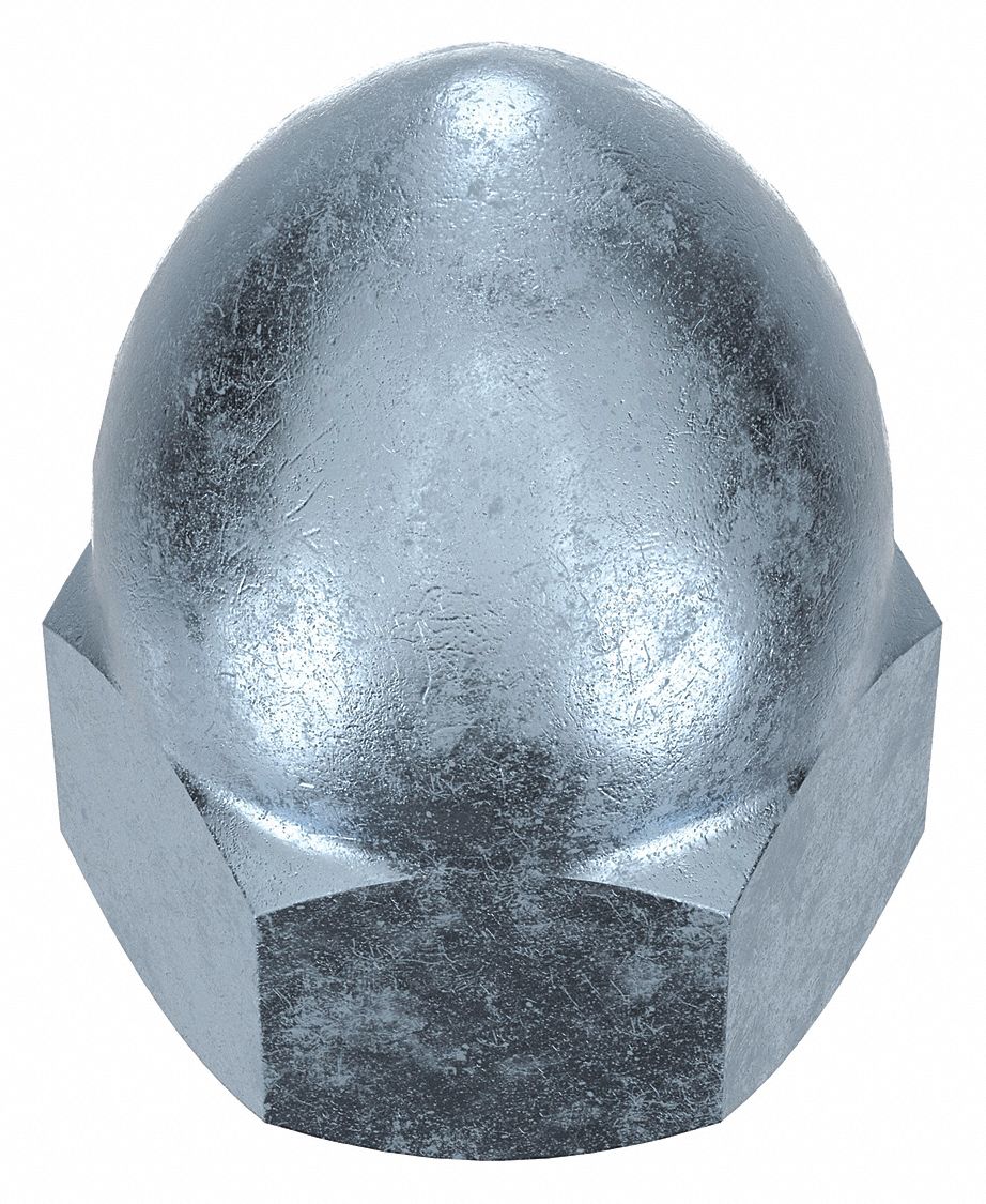 High Crown, 9/16"-18 Thread, Cap Nut - 6XEL0|CPB143 - Grainger