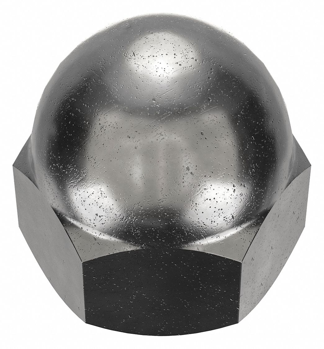 Low Crown, 9/16"-12 Thread, Cap Nut - 6XEP5|CPB168 - Grainger