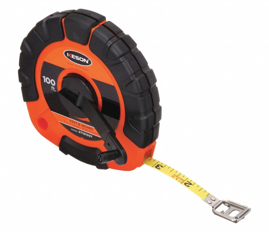 KESON Cinta Métrica Larga 100 pies Sin Bloqueo Gancho Plegable - Cintas ...
