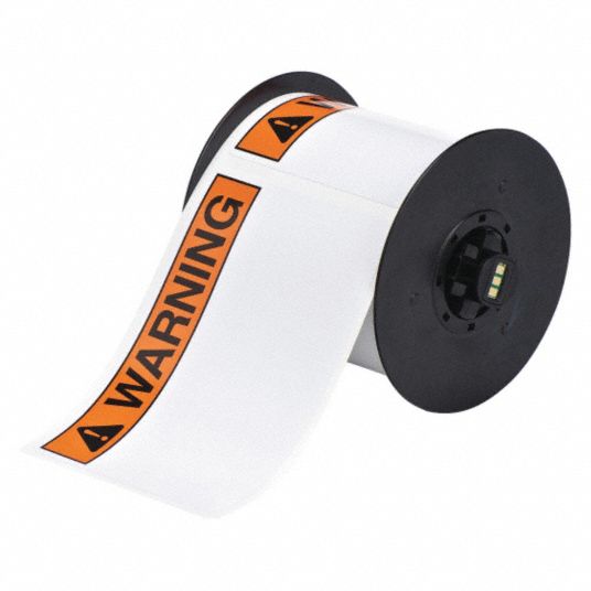 Warning, WARNING Header, Precut Label Roll - 6XHA5|B30-241-595-ANSIWA ...