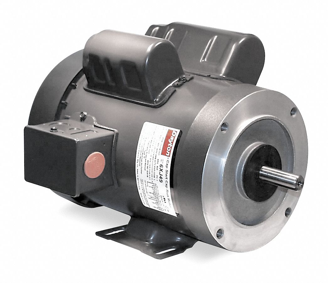 General Purpose Motor, 1/2 HP, Capacitor-Start/Run, Nameplate RPM 1725 ...