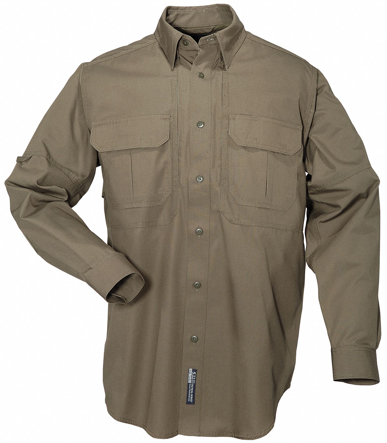 Woven Tactical Shirt,Tundra,2XL - Grainger