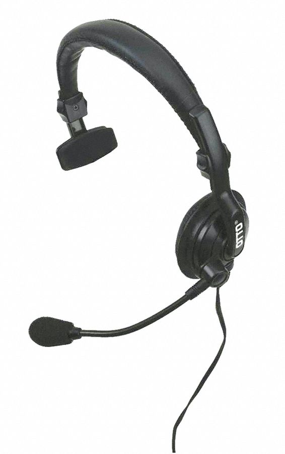 One Ear Over the Head Headset, Black, Noise Canceling No - Grainger