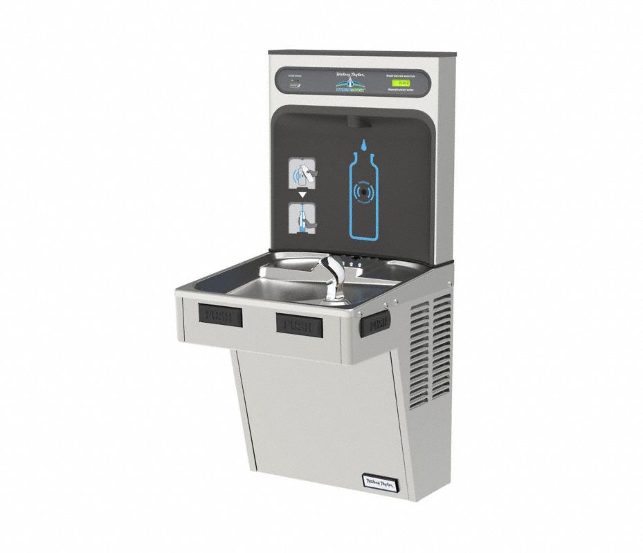 HALSEY TAYLOR Bebedero Enfriador de Agua con Estación Llenadora de Botellas, Cap. Agua Fría 8.0 ...