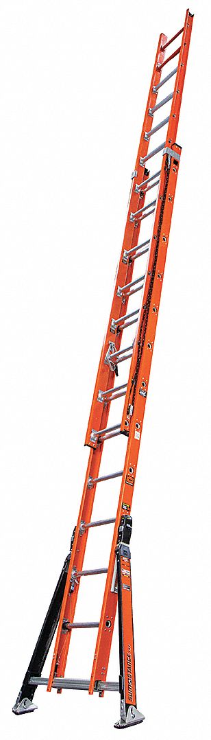 LITTLE GIANT, 28 ft Ladder Size, Fiberglass, Extension Ladder - 6XWH0 ...