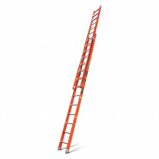 LITTLE GIANT, 28 ft Ladder Size, Fiberglass, Extension Ladder - 6XWH2 ...