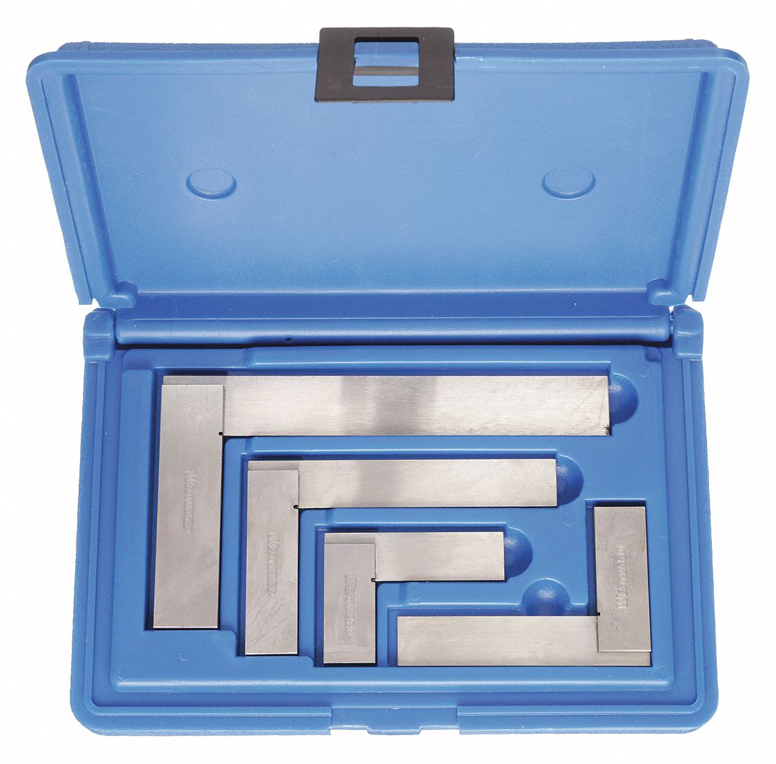 WESTWARD PRECISION STEEL SQUARE, 4 PIECES, STEEL, 006 IN TO 008 IN ...