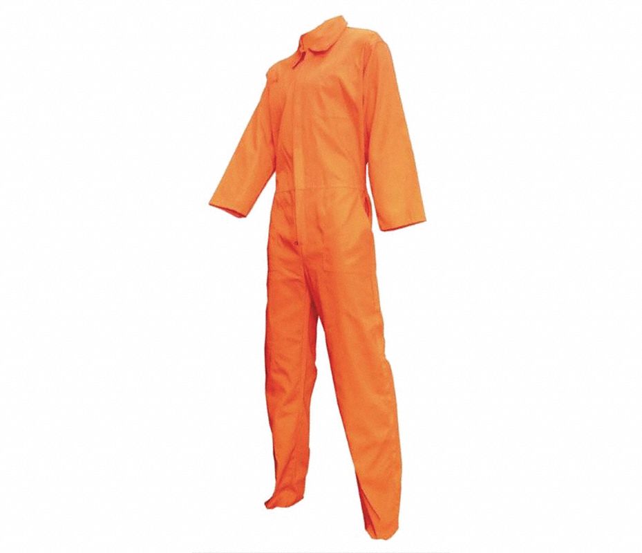 PROTEX Overol, Tamaño 42 Naranja, Algodón, Cierre de Zipper - 6XZM6 ...