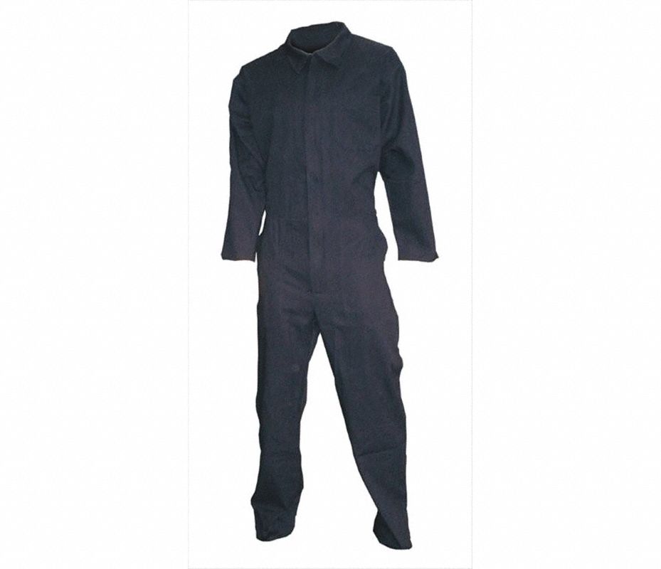 PROTEX Overol, Tamaño 40 Azul Marino, Algodón, Cierre de Zipper - 6XZM9 ...