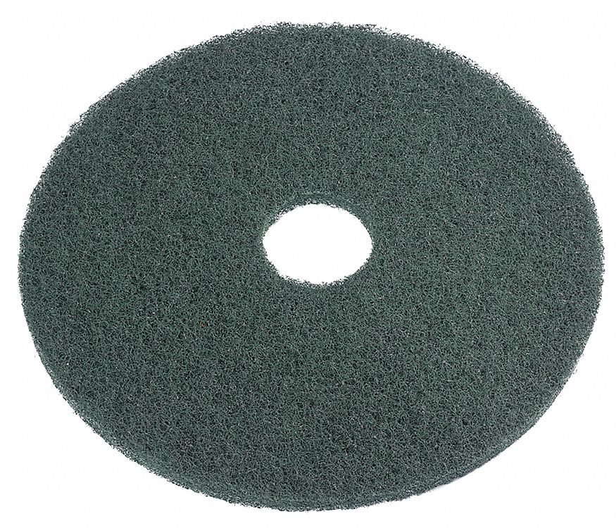17 in Recycled Plastic Polyester Fiber Round Scrubbing Pad, 350 rpm ...