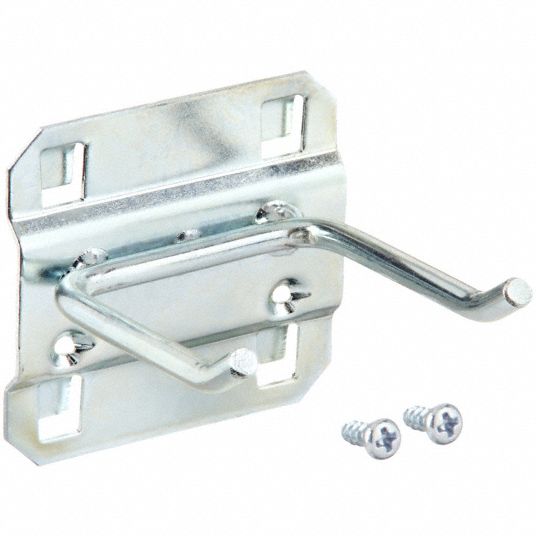 2 1/2 in x 2 1/4 in, Screw-In, Double Rod Pegboard Hook - 6YB95|6YB95 ...