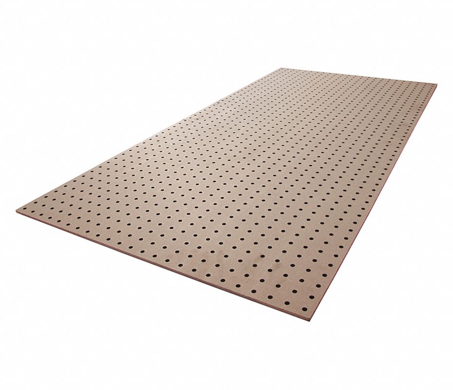 APPROVED VENDOR Panel Perforado, Altura 24" x 48" Ancho, Madera Dura ...