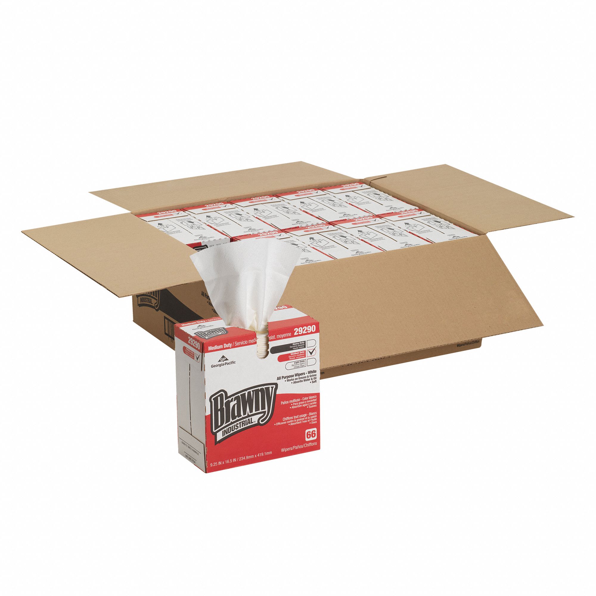 GEORGIA-PACIFIC Dry Wipe: Dispenser Box, Super Heavy Absorbency, Good ...