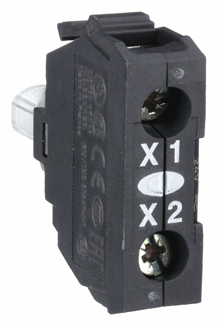 SCHNEIDER ELECTRIC, 22 mm Size, White, Lamp Module - 6YET4|ZBVBG1 ...